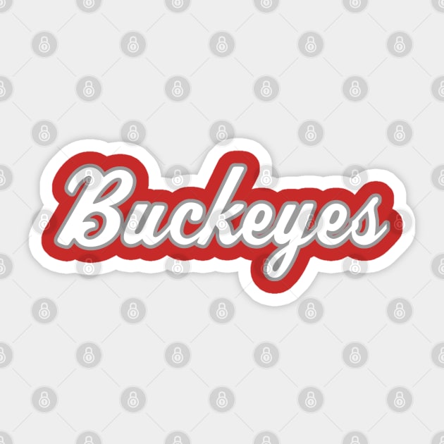 Buckeyes Script - Ohio State - Sticker | TeePublic